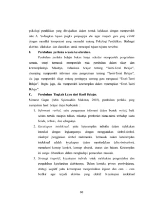 BELAJAR SEBAGAI PERUBAHAN TINGKAH LAKU | DOCX