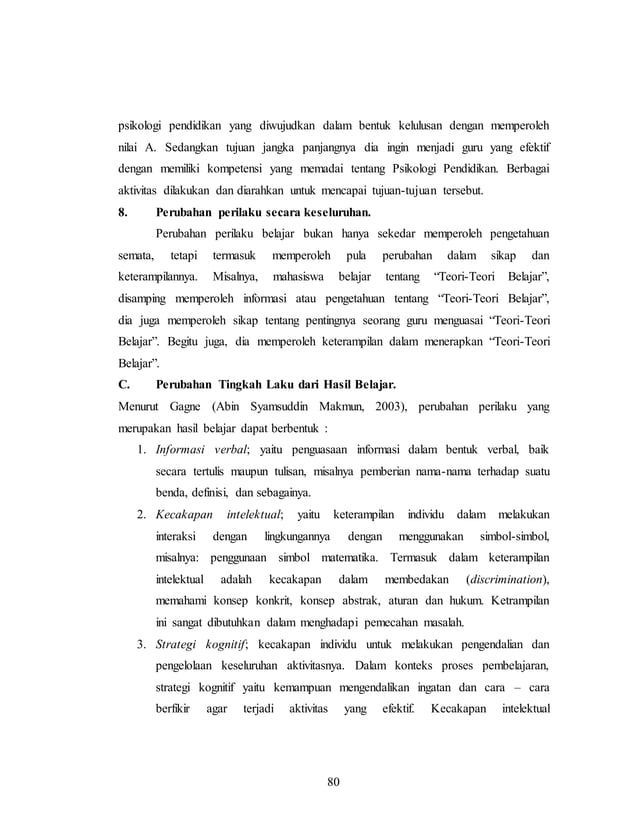 BELAJAR SEBAGAI PERUBAHAN TINGKAH LAKU | DOCX