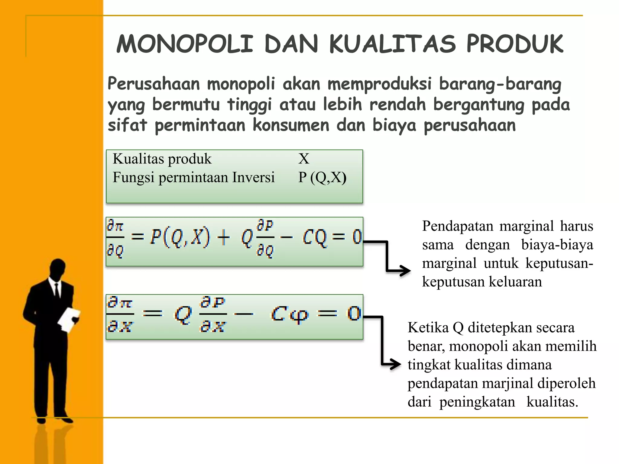 Teori Ekonomi Mikro Lanjutan - Pasar Monopoli | PPT