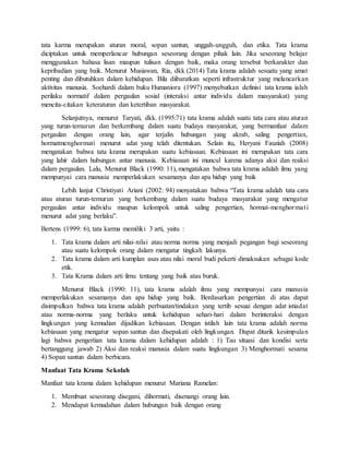 IMPLEMENTASI TATA TERTIB DAN TATA KRAMA PADA SISWA DI SEKOLAH | DOCX