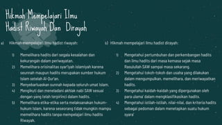 ilmu hadist riwayah dan dirayah | PPT