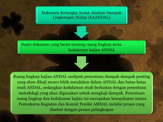 PPT Analisis Dampak Lingkungan pada mata kuliah Manajemen Proyek | PPTX