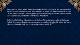 KEL 7-PPT AGAMA- Ilmu Faroid Pembagian Harta waris dan Ahli Waris.pptx