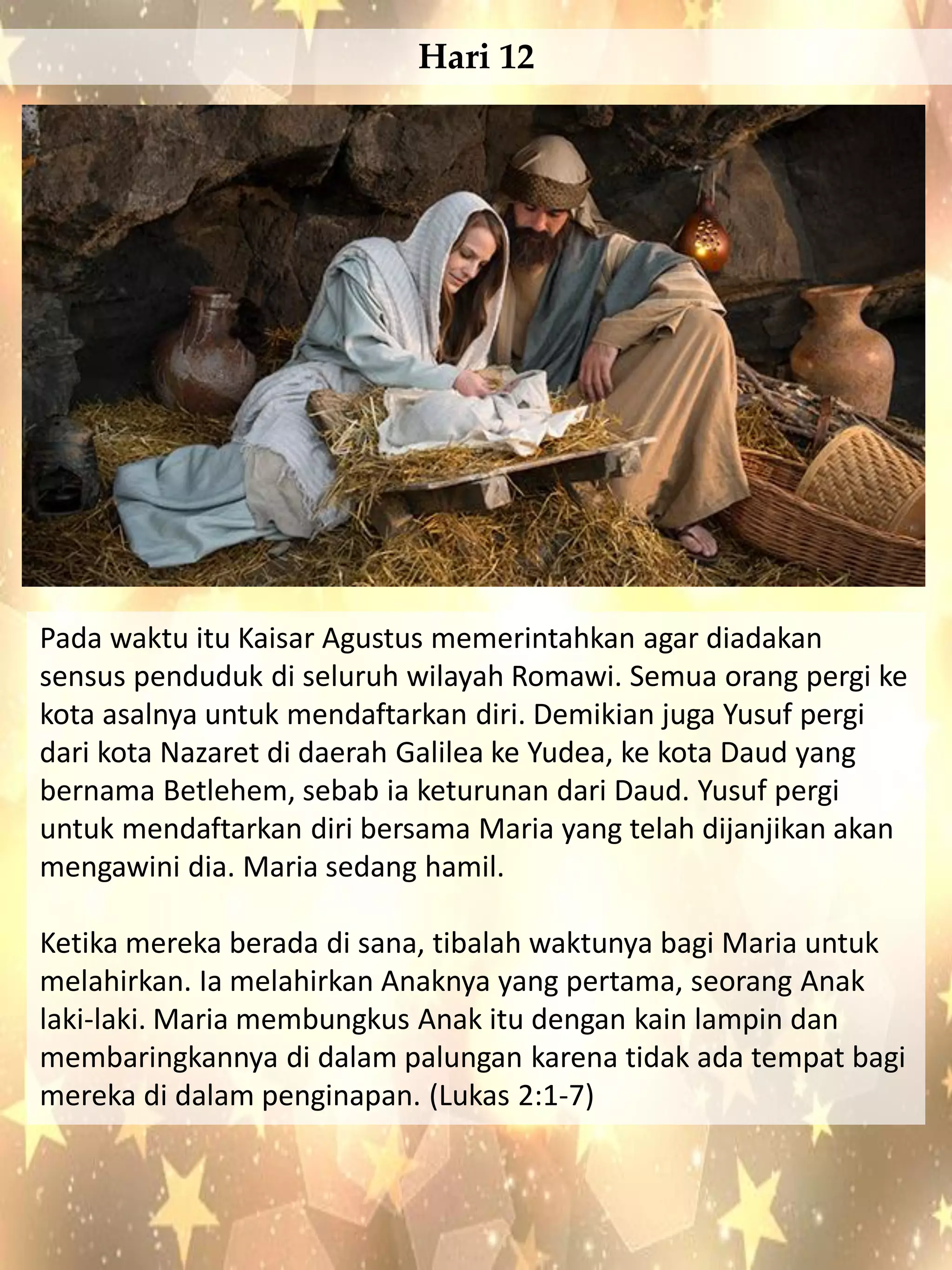 Kelahiran Yesus: 25 bacaan Alkitab untuk adven untuk anak-anak. | PDF