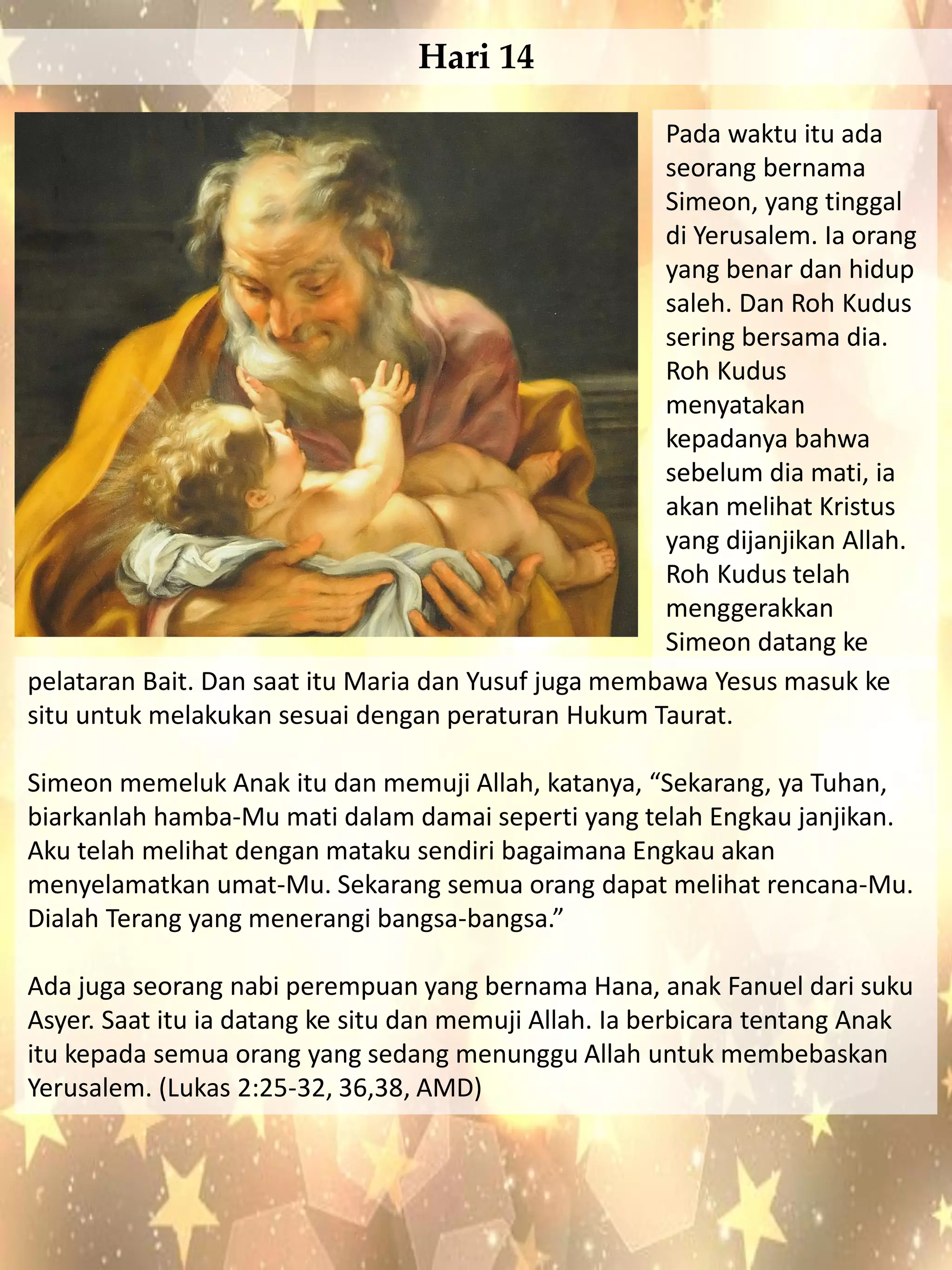 Kelahiran Yesus: 25 bacaan Alkitab untuk adven untuk anak-anak. | PDF