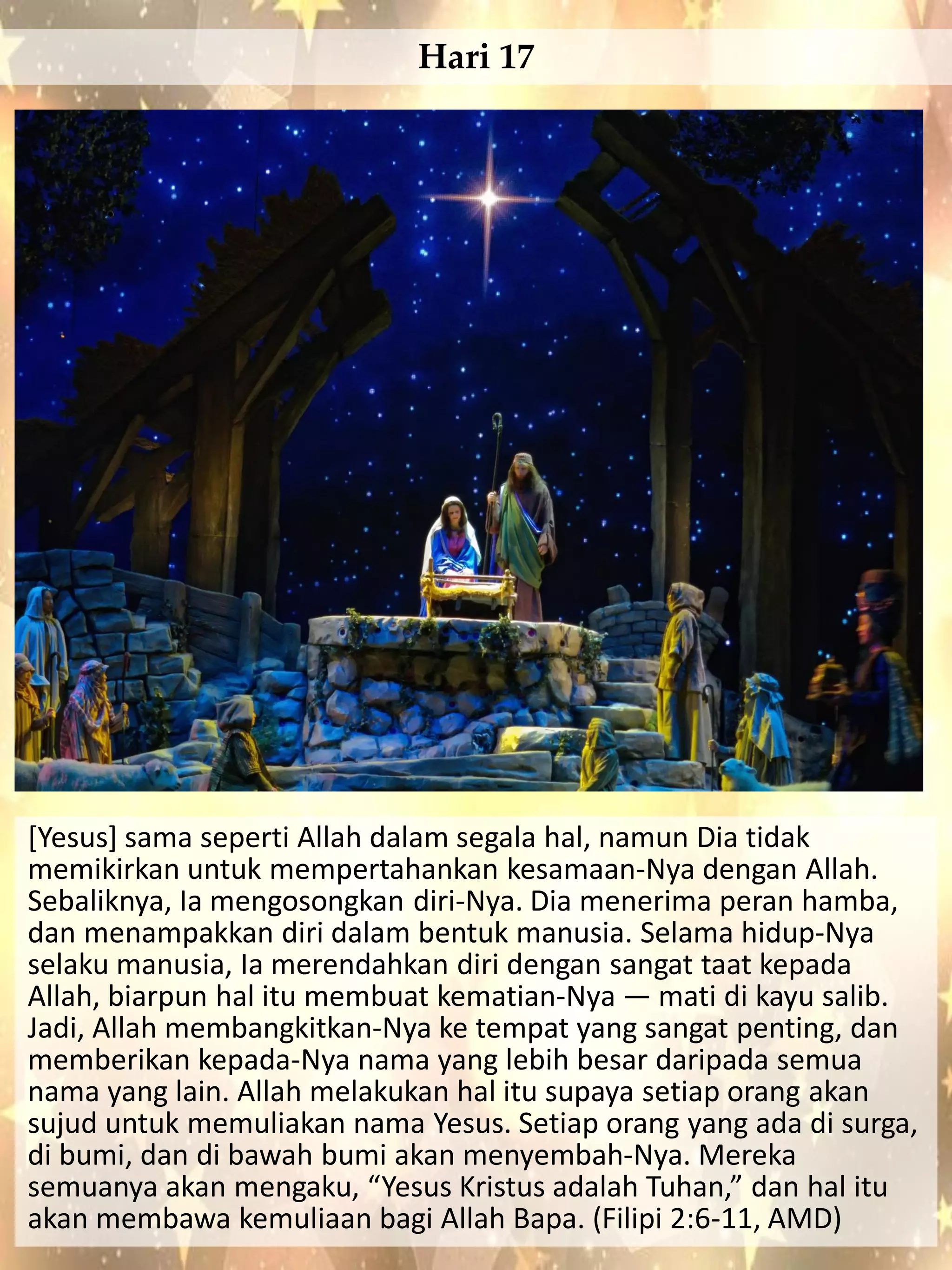 Kelahiran Yesus: 25 bacaan Alkitab untuk adven untuk anak-anak. | PDF