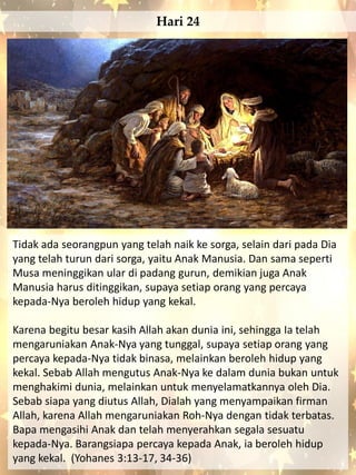 Kelahiran Yesus: 25 bacaan Alkitab untuk adven untuk anak-anak. | PDF