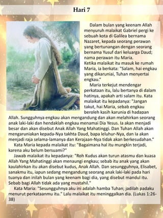 Kelahiran Yesus: 25 bacaan Alkitab untuk adven untuk anak-anak. | PDF