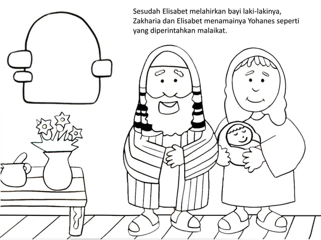 Kelahiran Yohanes Pembaptis: halaman mewarnai | PPT