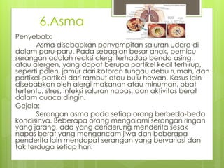Kelaianan dan penyakit pada paru paru by Sherara | PPTX