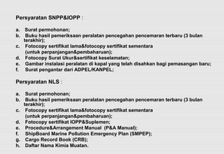 KELAIKLAUTAN KAPAL DAN DOKUMENTASI KAPAL | PPT