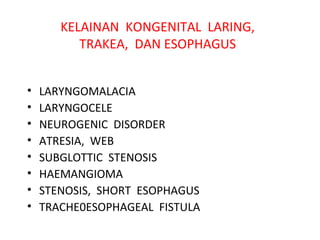 Kelainan kongenital & trauma | PPT