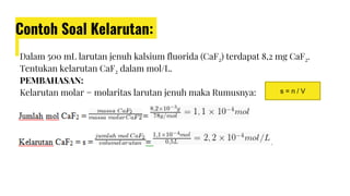 Kelarutan dan hasil kali kelarutan | PDF
