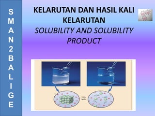 KELARUTAN DAN HASIL KALI KELARUTAN BAGI SMA YANG MAU BELAJAR | PPT