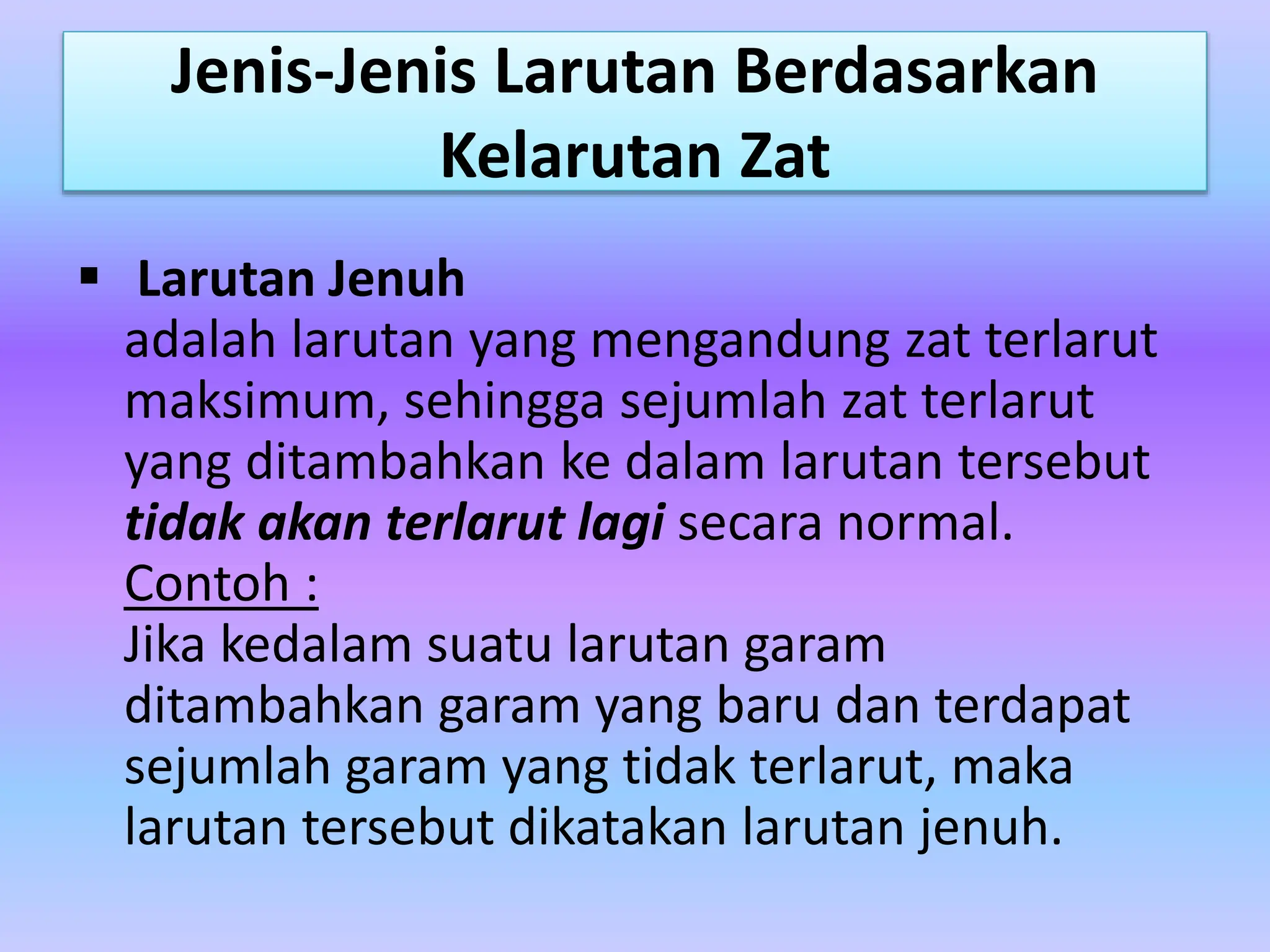 KELARUTAN DAN HASIL KALI KELARUTAN DALAM MENAMBAH ILMU PENGETAHUAN ...