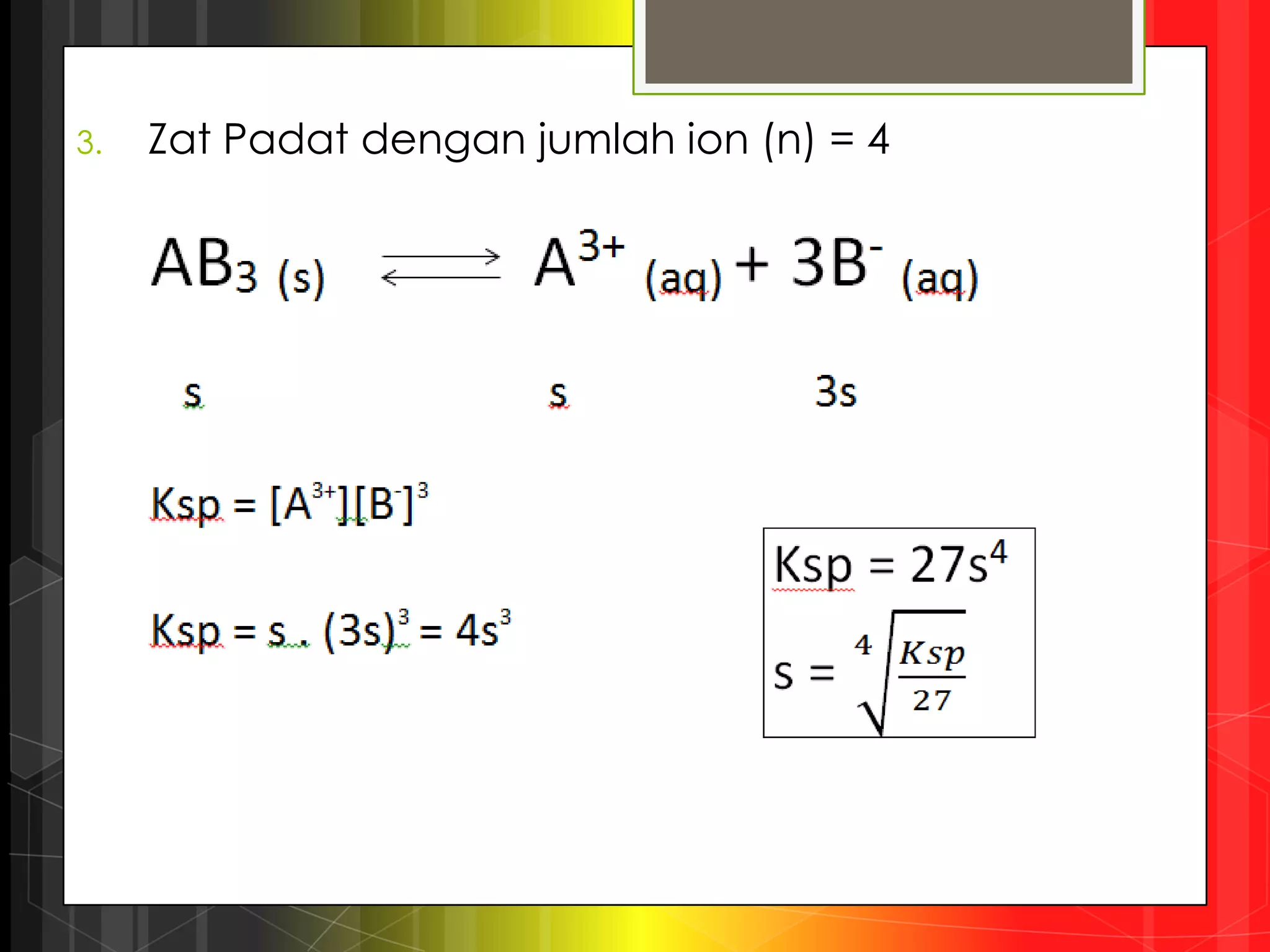 Kelarutan dan hasil kali kelarutan (ksp) | PPTX