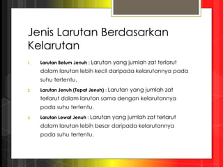 Kelarutan dan hasil kali kelarutan (ksp) | PPTX