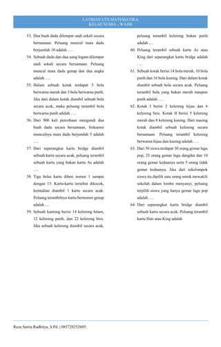 LATIHAN UTS GENAP MTK WAJIB | PDF