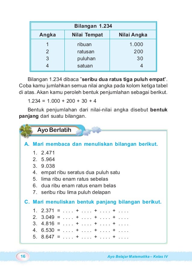Kelas04 ayo belajar-matematika-burhan-ary | PDF
