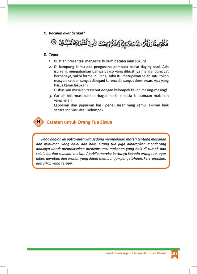 Kelas 08 SMP Pendidikan Agama Islam dan Budi Pekerti Bab 10 | PDF