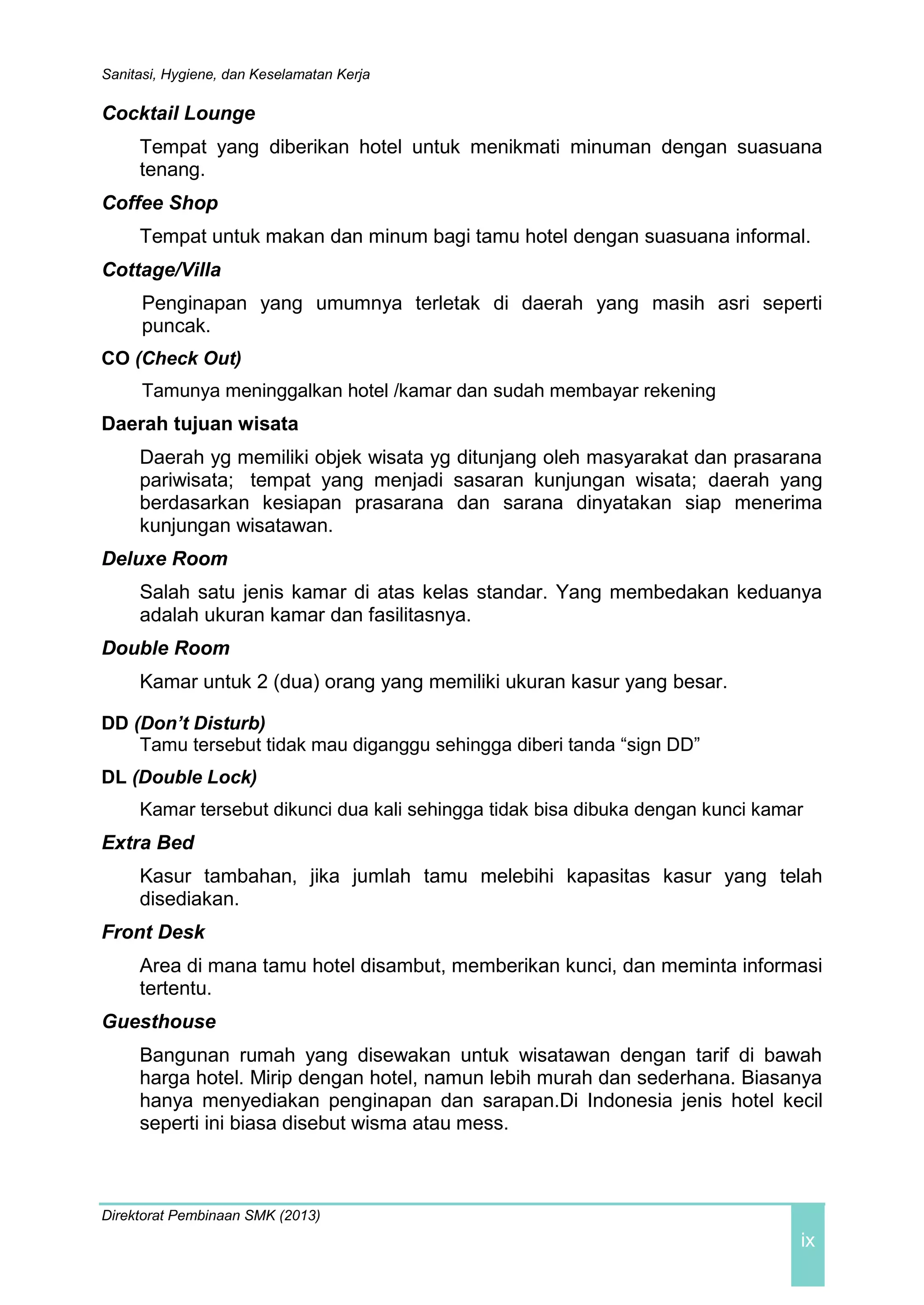 Buku sanitasi hygiene dan keselamatan kerja | PDF