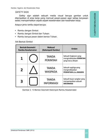 Buku sanitasi hygiene dan keselamatan kerja | PDF