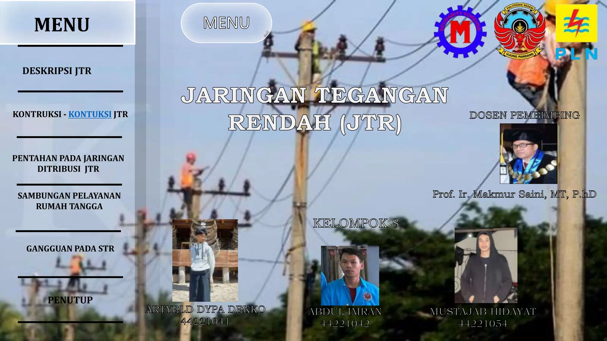JARINGAN DISTRIBUSI SEKUNDER (JTR) SISTEM TENAGA LISTRIK | PPT