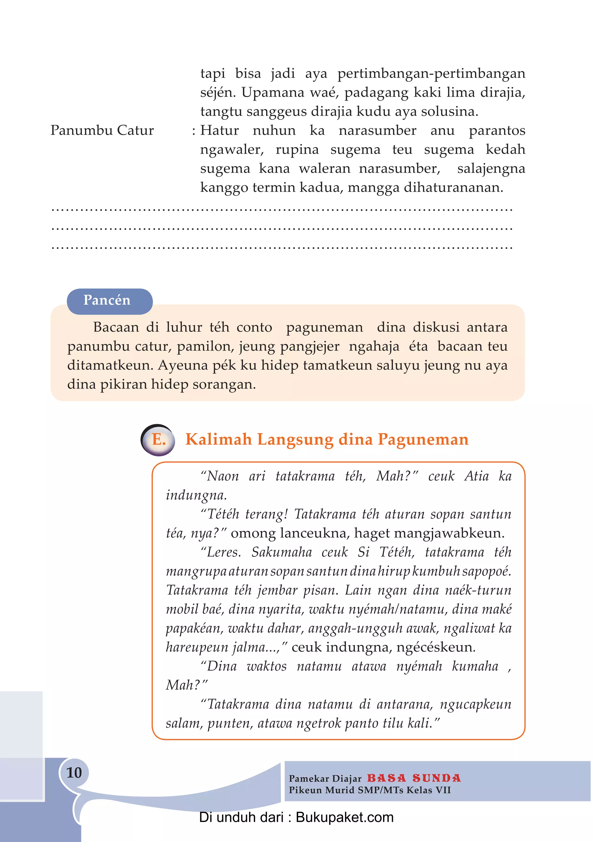 Buku Bahasa Sunda kelas 7 | PDF