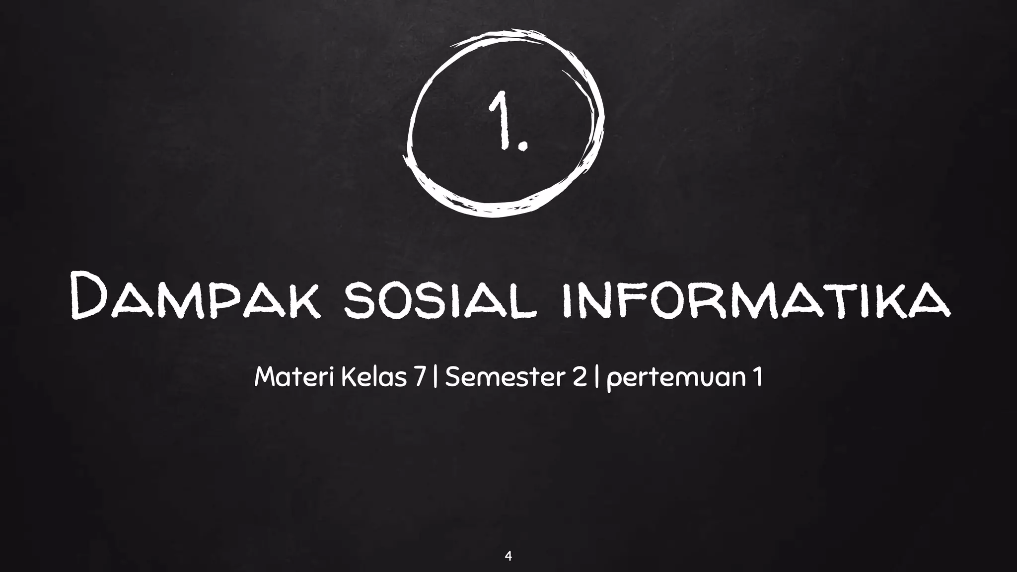 Dampak Sosial Informatika | Kelas 7 | Semester 2 | pertemuan 1 | PPTX