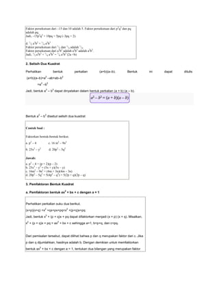 Kelas 8 mpemfaktorkan | PDF