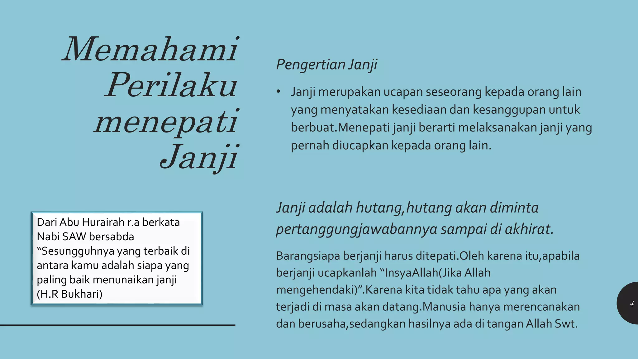 Kelas 9.Bab 2 Jujur dan Menepati janji | PPTX