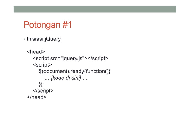Dasar-dasar jQuery | PPT | Free download