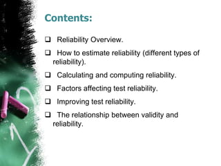 Establishing the English Language Test Reliability | PPTX ...