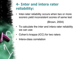 Establishing the English Language Test Reliability | PPTX ...