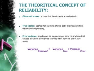 Establishing the English Language Test Reliability | PPTX ...