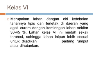 Kelas kemampuan lahan | PPTX