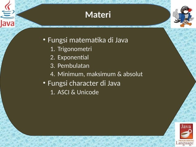 Pemakaian Kelas Matematika pada pemrograman Java | PPT