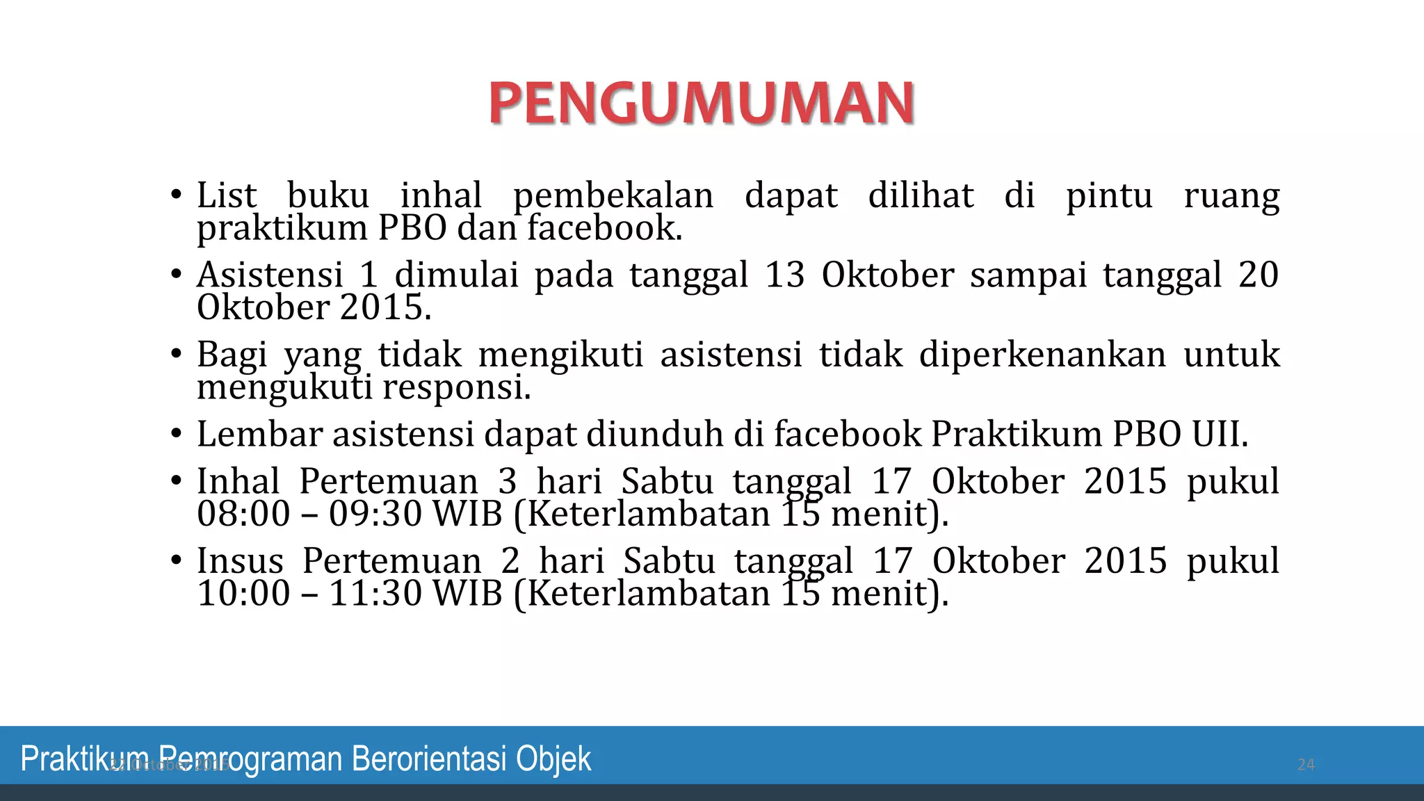 Kelas dan objek | PPTX
