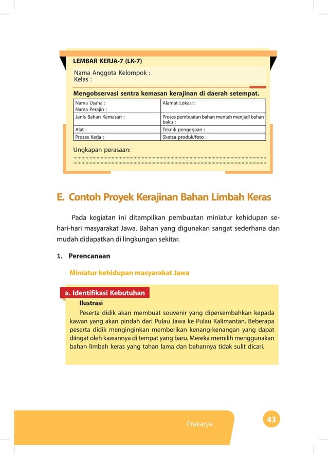 Kelas viii prakarya bs semester 2 kerajinan bahan limbah keras | PDF