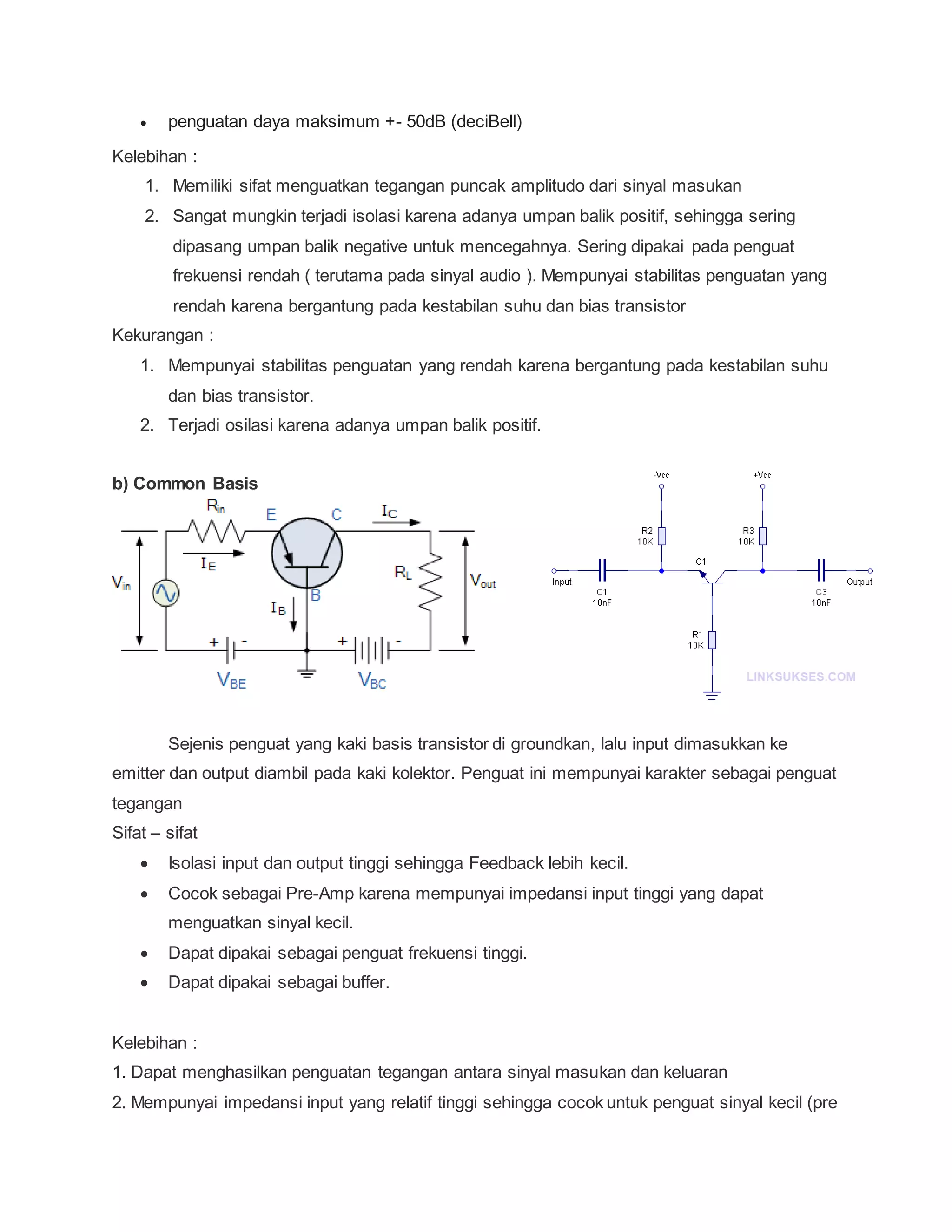 Kelebihan dan kekurangan amplifier | DOCX
