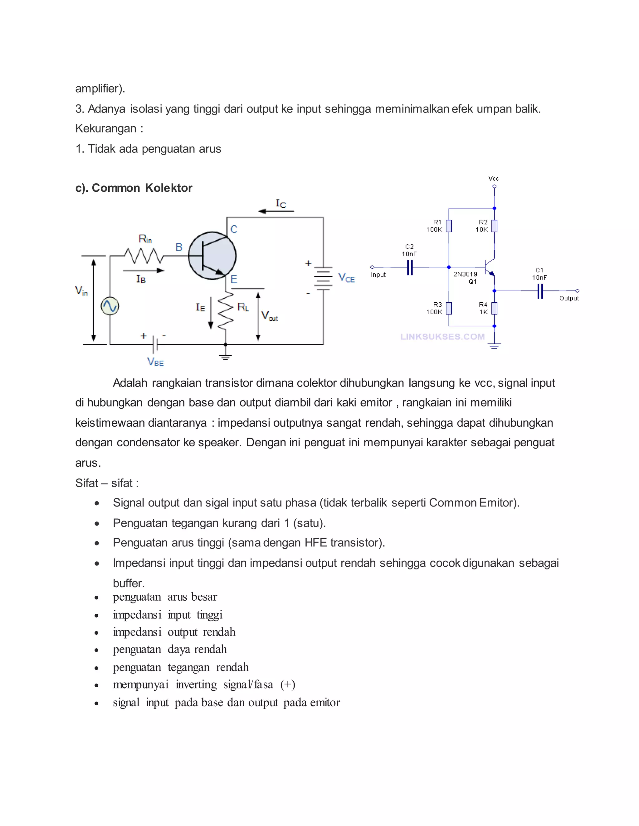 Kelebihan dan kekurangan amplifier | DOCX