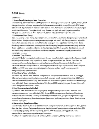 Kelebihan dan kekurangan database engine | PDF