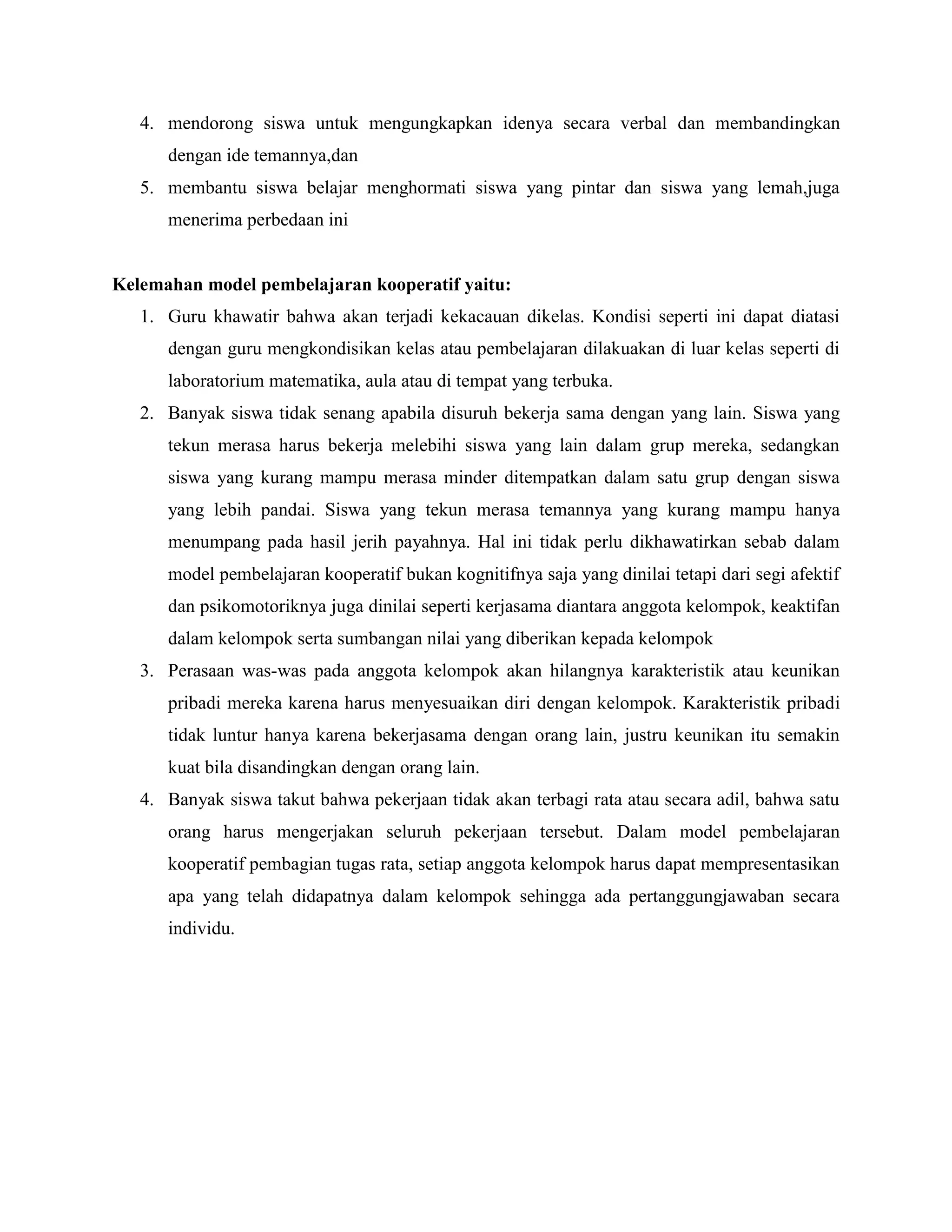 Kelebihan dan kekurangan metode pembelajaran | PDF