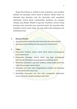 Kelebihan dan Kekurangan Otonomi Daerah.pdf | Free Download