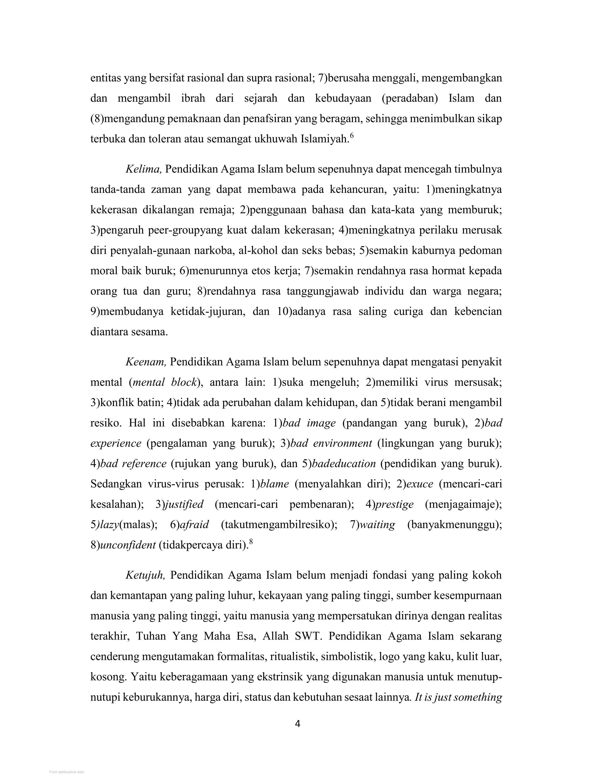 kelebihan dan kekurangan sistem pendidikan islam.docx