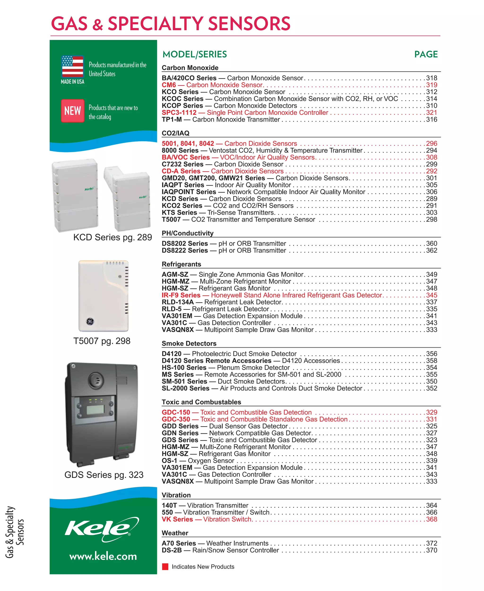 Kele Gas & Specialty Sensors | PDF