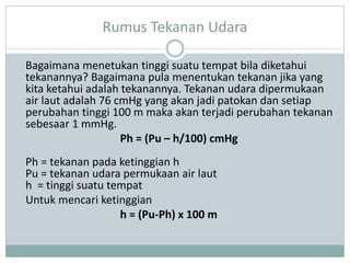 Kelembaban udara & tekanan udara | PPTX