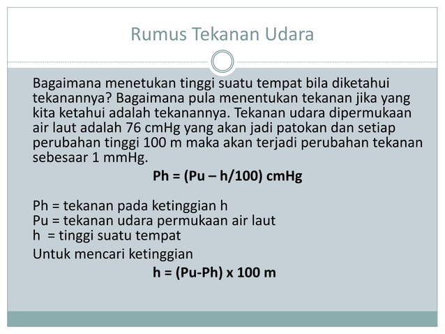 Kelembaban udara & tekanan udara | PPTX