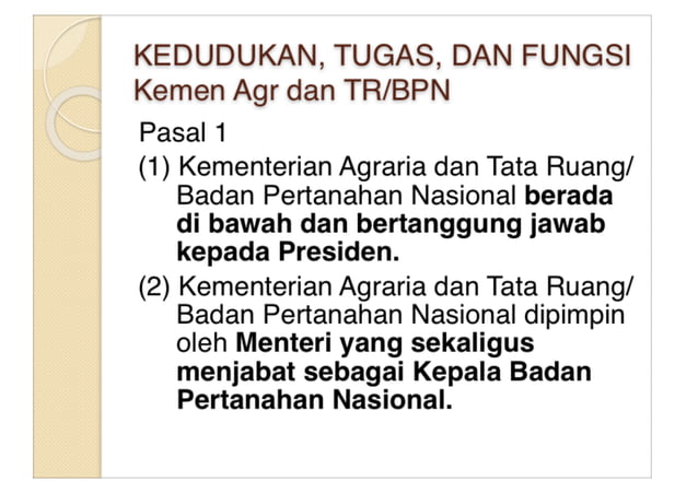 Kelembagaan ATR/BPN | PDF