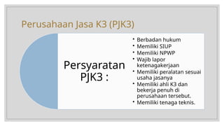 Kelembagaan Keselamatan dan Kesehatan Kerja | PPTX